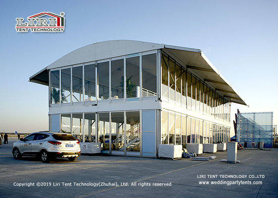 1000 People Arch Double Decker Marquee Tent for Sports Event, Outdoor durable double decker large event tent with glass supplier