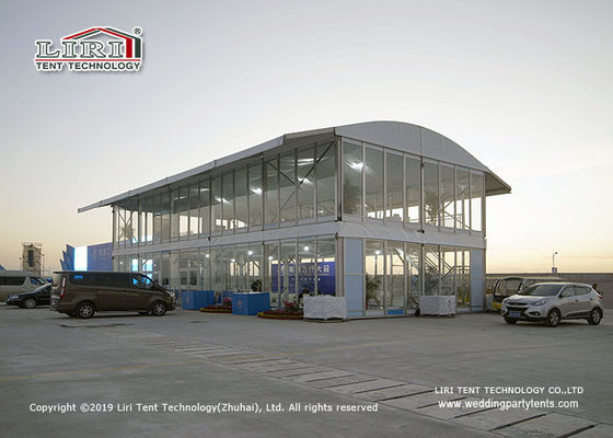 Luxury double decker tent exhibition reception tent, Professional Manufacturer Cheap aluminum and PVC Double Decker Tent supplier