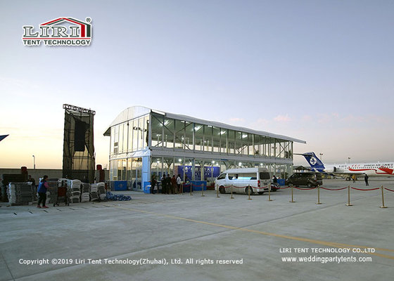 Luxury double decker tent exhibition reception tent, Professional Manufacturer Cheap aluminum and PVC Double Decker Tent supplier