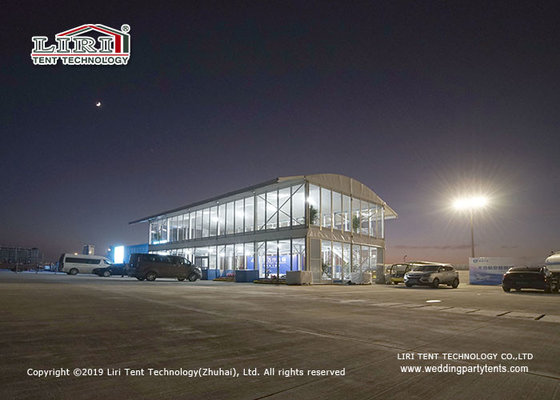 Luxury double decker tent exhibition reception tent, Professional Manufacturer Cheap aluminum and PVC Double Decker Tent supplier