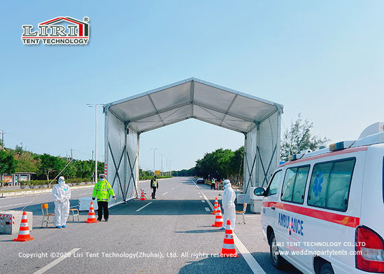 White waterproof PVC fabric security check marquee events tent, Outdoor modular rainproof security check event tent supplier