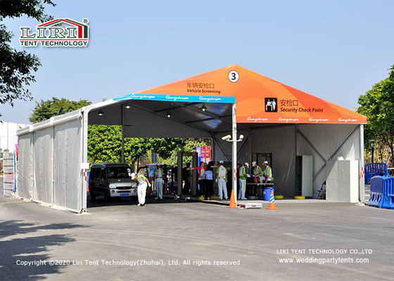Outdoor event marquee tent for Entrance and exit security check, waterproof PVC fabric security check marquee tent supplier