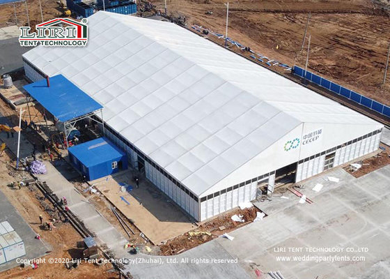 Big clear span outdoor event tent, 40X70M Large Flame Retardant Durable Tent for Medical waste disposal center supplier
