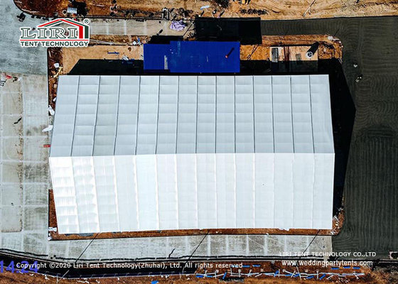 Big clear span aluminum and PVC tarpaulin waterproof emergency army military hospital quarantine medical isolation tent supplier