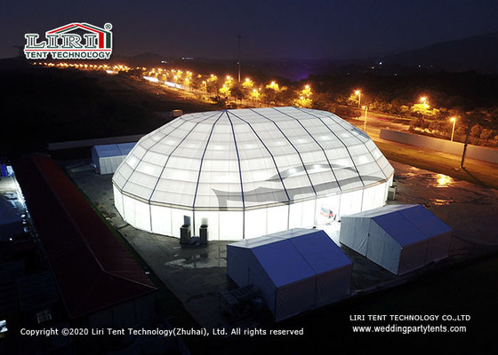 Large aluminum football stadium polygon sports event tent, outdoor large clear span permanent tennis sport polygon tent supplier