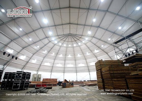 Large aluminum football stadium polygon sports event tent, outdoor large clear span permanent tennis sport polygon tent supplier