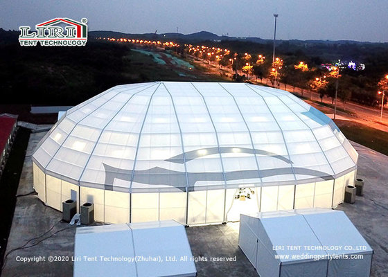 Large aluminum football stadium polygon sports event tent, outdoor large clear span permanent tennis sport polygon tent supplier