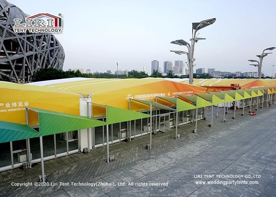 High quality temporary large exhibition event marquee tent, large clear span 3-80 meters width aluminum frame tent supplier