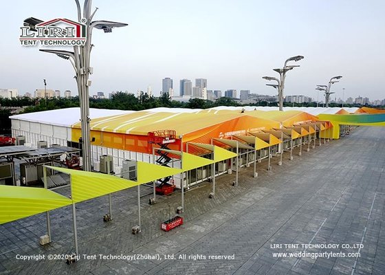High quality temporary large exhibition event marquee tent, large clear span 3-80 meters width aluminum frame tent supplier