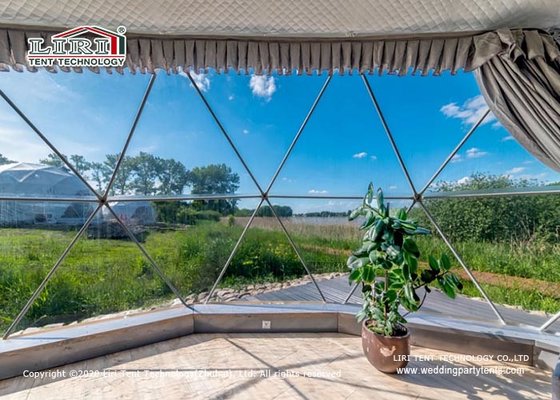 PVC Cover galvanized Steel frame Geodesic Dome House Tent for Outside Garden, outside event geodesic dome tent supplier