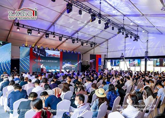 2 floors tents with ASB sidewalls for entertainment event supplier