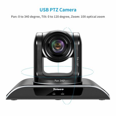 DC 12V 360 Degree Video Conference Camera 10X Lens With Translation Function