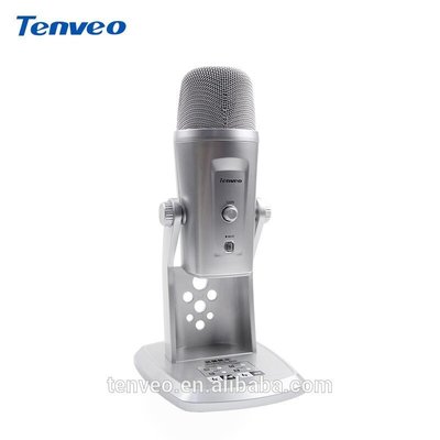 AX5 Wired USB Bluetooth Video Conference Microphone Silver Grey CE / FCC Certificated