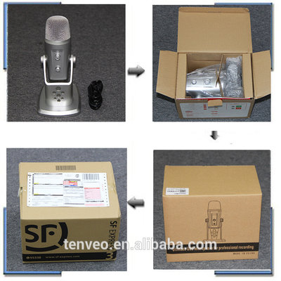 AX5 Wired USB Bluetooth Video Conference Microphone Silver Grey CE / FCC Certificated
