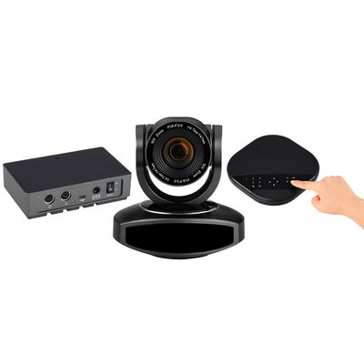 Black Conference Room Video Conferencing Equipment , Web Conferencing Hardware