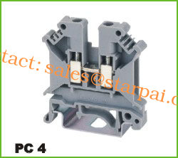China Din-rail Terminal Wire arrage:0.2-4mm2 Part No.PC4 supplier