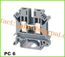 China Din-rail Terminal Wire arrage:0.2-6mm2 Part No.PC6 supplier