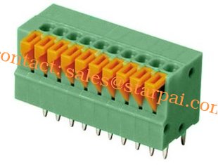 China 02-24 poles Screwless Terminal side push botton| Pitch: 2.54mm | Part No.601-2-2.54/5.08 supplier