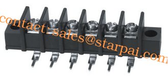China Barrier Terminal Block with fixing hole Power Automotive Terminal Block right angle 7.62mm supplier