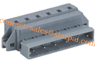 China Spring-cage Clamp Terminal Male With Fixing Flange Pitch: 7.5mm/0. 295in supplier