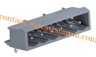 China Male connectors with right angle solder pins Pitch: 5.0mm/0. 197 in supplier
