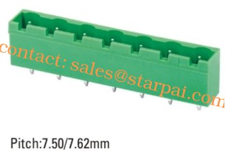 China Plug-Terminal Block socket closed straight pin Pitch:7.62mm / 0.3 in supplier