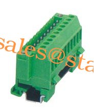 Din Rail Pluggable Terminal Block socket with 5.08mm Pin Spacing socket arrage:24-12 AWG supplier