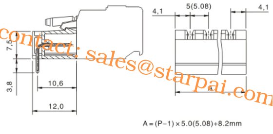 Male connectors with right angle solder pins Pitch: 5.0mm/0. 197 in supplier
