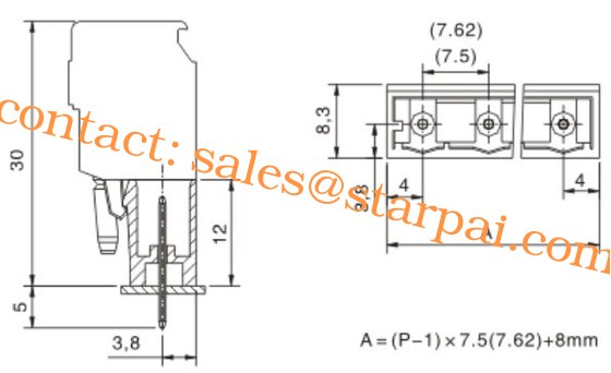 Male connectors with solder pins Pitch:  7.5mm/0. 295 in supplier
