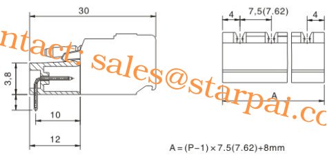 Male connectors with right angle solder pins Pitch: 7.5mm/0. 295 in supplier