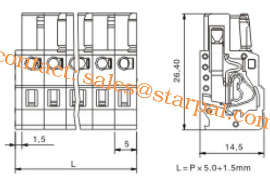 Spring-cage Clamp Terminal Female Standard Style Pitch: 5.00mm/0.197 in supplier