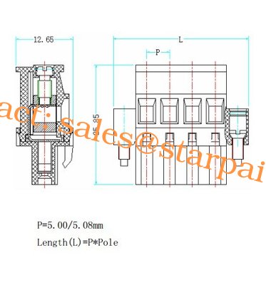 Plug-in Terminal Block with fixing screw header Pin pitch: 5.08 mm / 0.2 in supplier