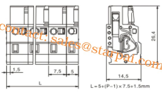 Spring-cage Clamp Terminal Female Standard Style Pitch: 7.50mm /0.295 in supplier