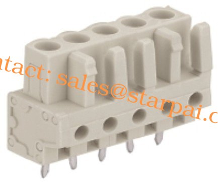 Female connector; with straight pins;with 2 locking latches; pin spacing 5 mm / 0.197 in supplier