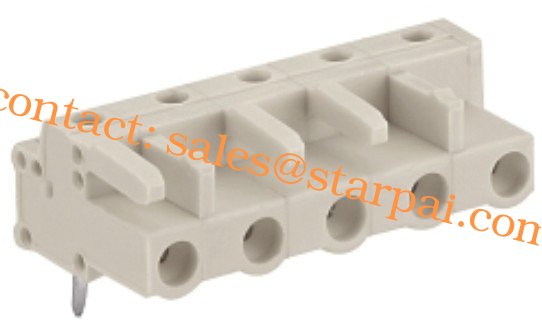 Female connector; with angle pins;with 2 locking latches; pin spacing 7.5mm / 0.295 in supplier