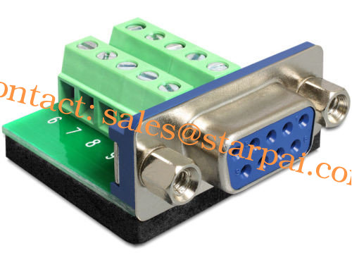 Terminal block Adapter DB9 Male / Female terminal block adapter pitch 3.81mm or 5.08mm or other by customer supplier