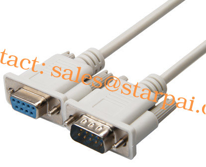 10m Serial  RS232 Com white Male to Female Extension Cable Lead DB9 M TO DB9 F supplier