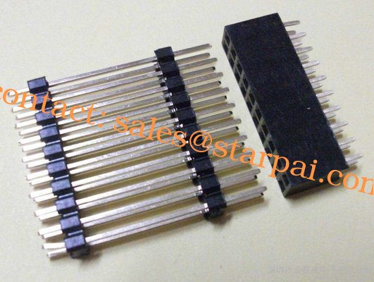 double Rows Straight Male 2.54mm Breakable Pin Header connector supplier