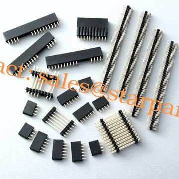 Single Rows angle Male 2.54mm Breakable Pin Header connector supplier