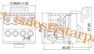 Din Rail Pluggable Terminal Block socket with 5.08mm Pin Spacing socket arrage:24-12 AWG supplier
