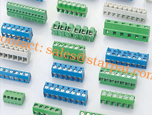 Wire Protector Terminal Block /Socket with  3.50mm  2 to 24 Poles vertical PCB board supplier