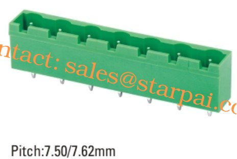 Plug-Terminal Block socket closed straight pin Pitch:7.62mm / 0.3 in supplier
