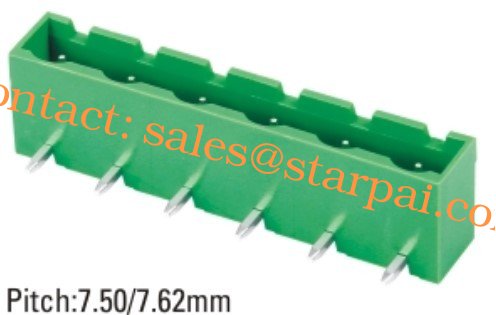 Plug-Terminal Block socket closed angle pin Pitch:7.62mm / 0.3 in supplier