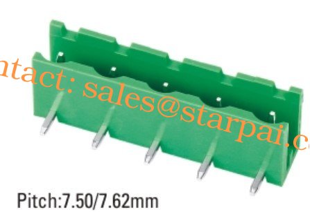 Plug-Terminal Block socket closed straight pin Pitch:7.62mm / 0.3 in supplier