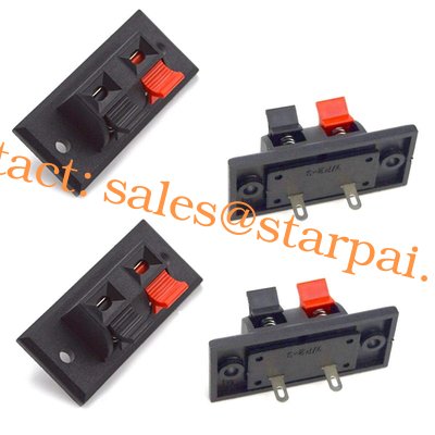Right Angel Speaker Terminal Clip Connector 2 Positions Audio Cable Push Button Type supplier