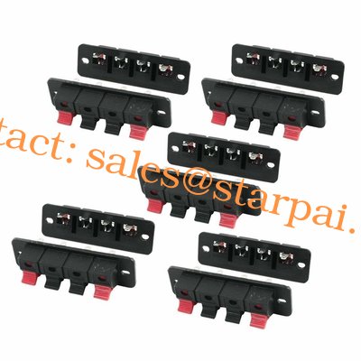 Right Angel Speaker Terminal Clip Connector 4 Positions Audio Cable Push Button Type supplier