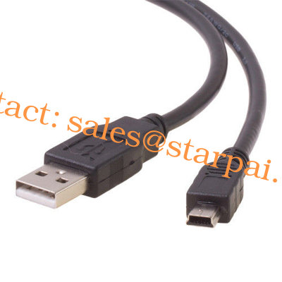 USB 2.0 Type A Male To Mini B 5 Pin Male Camera Cellphone Data Cable supplier