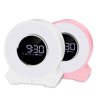 Hi Fi Sound Speaker Alarm Clock Wireless Bluetooth Speaker with LED Night Light