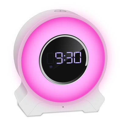 Hi Fi Sound Speaker Alarm Clock Wireless Bluetooth Speaker with LED Night Light