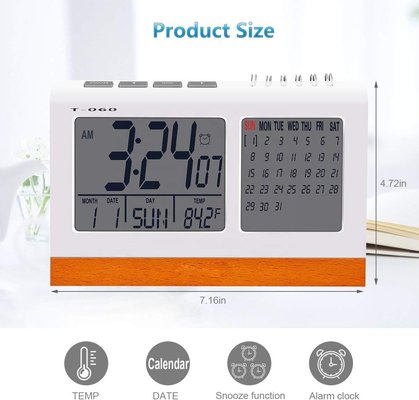 Wholesale Table Time Clock Large Screen Display Desktop Electronic Digital Desk Calendar